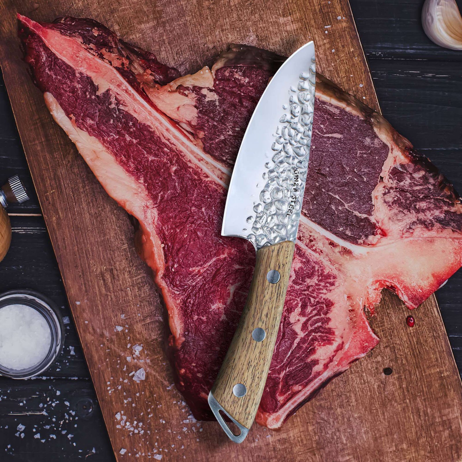 SHINOBI Chef Knife 5-inch AUS8 | Wood Handle