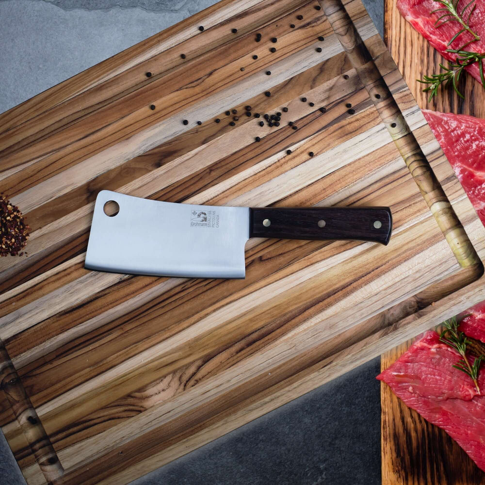6 Chef's Cleaver with Rosewood Handle | Grohmann Knives